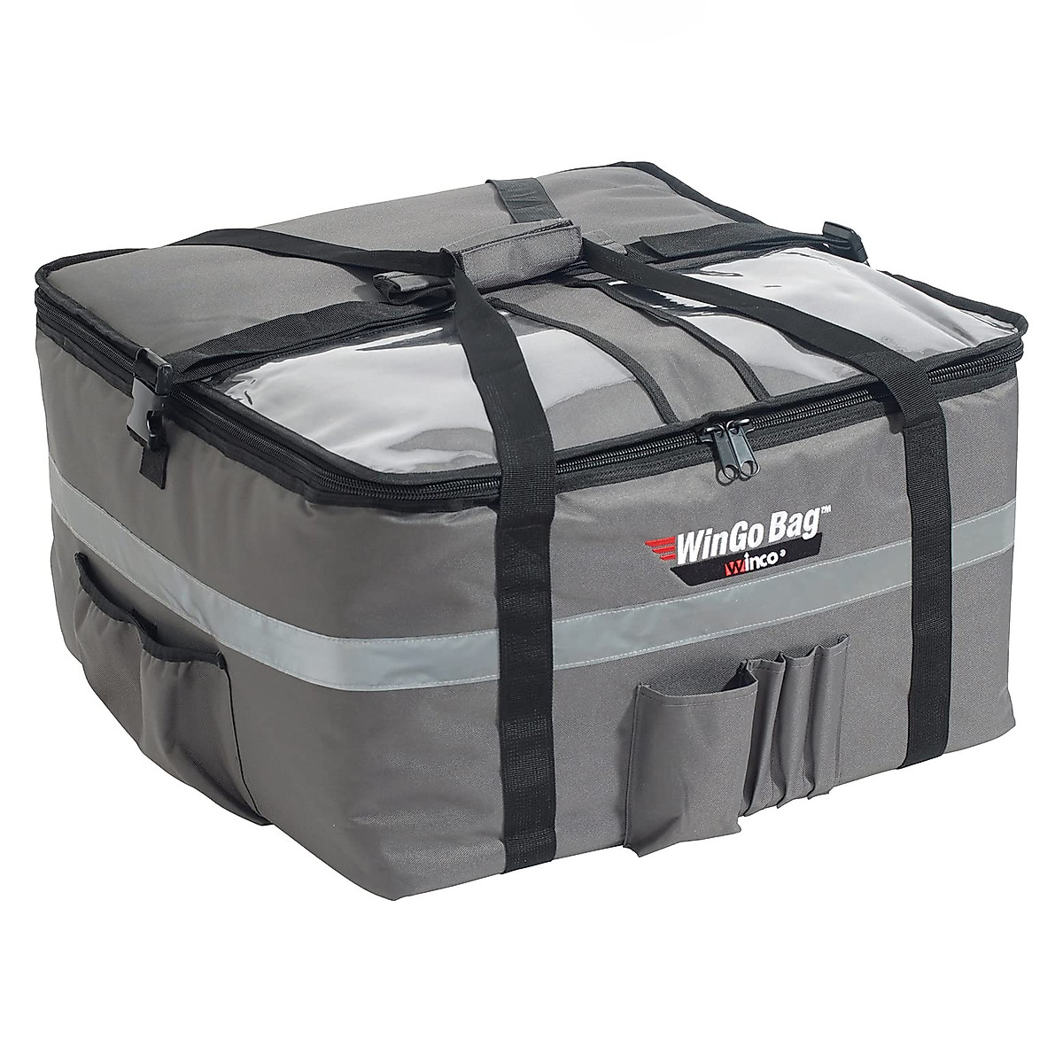 Winco BGCB-2212 Insulated Food Delivery Bag, XL, Gray