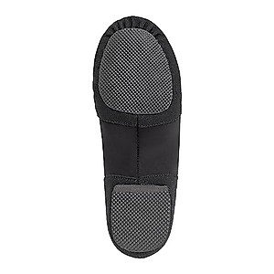 Linodes Unisex 09 Canvas Upper Slip-on Jazz Shoe for Women and Men's Dance Shoes-Black 8.5M