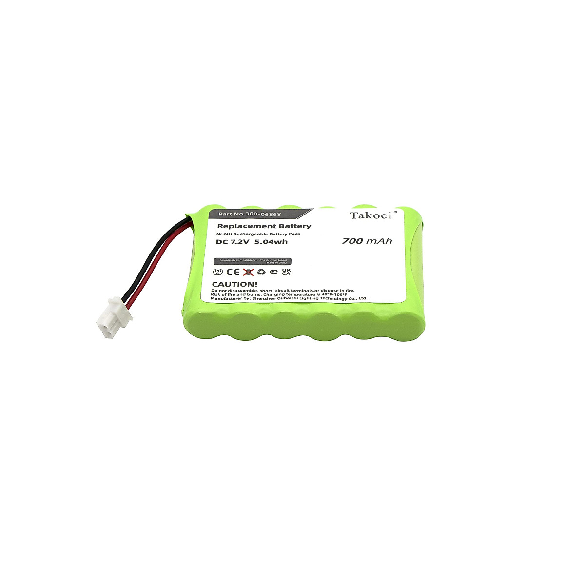 TAKOCI 7.2V Battery 300-06868 Compatible with Honeywell TSS Keypad, 8DLLKP500, 8DLTSSCBASE1, 8DLWLTP100, WLTP100 LKP500 Lyric Smart Peripheral Wireless Keypad TouchPad ADT