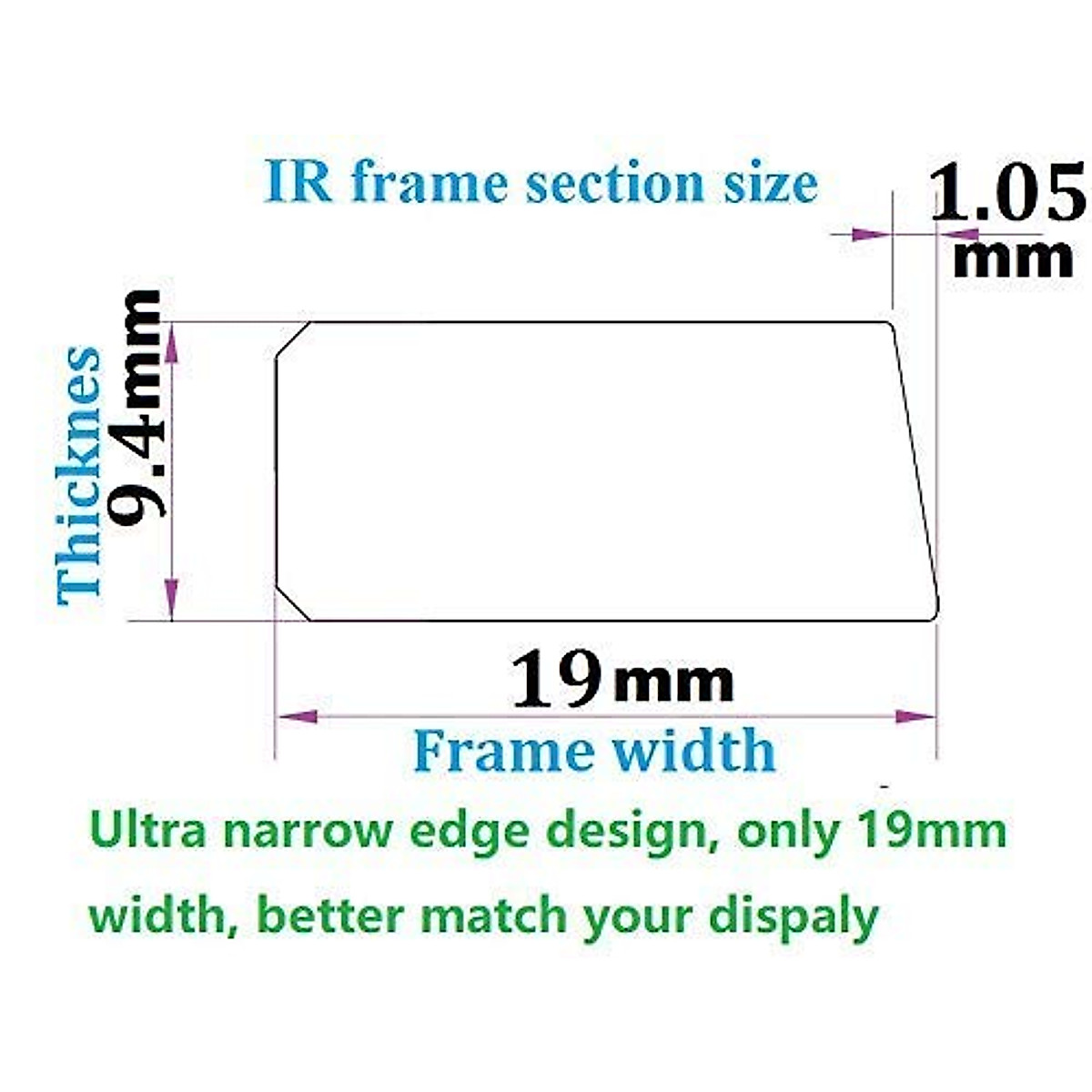 Deyowo 26 Inch Interactive 10 Points Infrared IR Touch Screen Overlay Frame Free Drive
