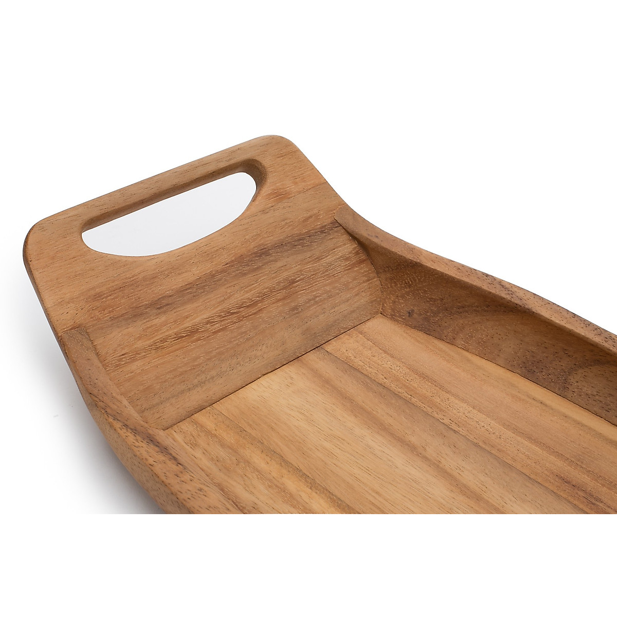 Ironwood Gourmet Norwegian Saddle Serving Tray, 9 x 18 x 3 inches, Brown