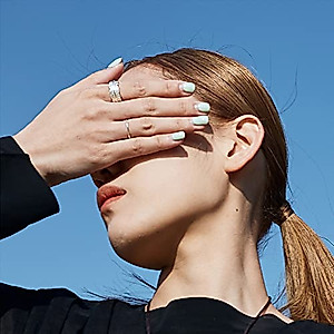 Assote To My Husband In Heaven Personalized Feather Ring, Adjustable Embrace Angel Feather Wing Ring, The Day I Lost You Memorial Plume Ring, Vintage Statement Leaf Cast Memorial Gift (Silver)