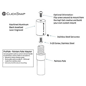 ProPole - Painter's Pole Adapter - Made in The USA - Camera Monopod, Selfie Stick, Extension Pole, Telescoping Pole