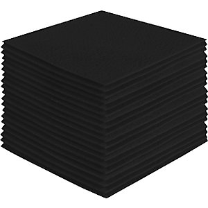 FabricLA Acrylic Felt Sheets for Crafts - Soft Precut 4" X 4" Inches (10cm X 10cm) Felt Squares - Use Felt Fabric Craft Sheets for DIY, Hobby, Costume, and Decoration - Black, 42 Pieces