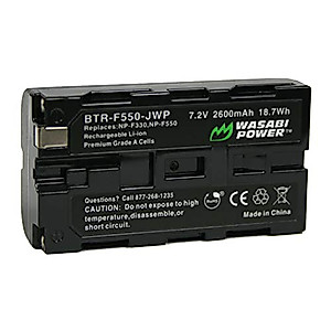 Wasabi Power Battery for Sony NP-F330, NP-F530, NP-F550, NP-F570 (2600mAh, L Series) & CN-160, CN-216, CN-126 Series, Atomos Ninja V, Shinobi, Shogun 7, BMPCC 6K Pro and More