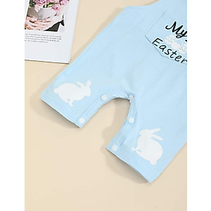 Xuuly Baby Boy Easter Outfit Cute Gentle Romper Top Overall Pant Sets My First Easter Baby Boy Outfit