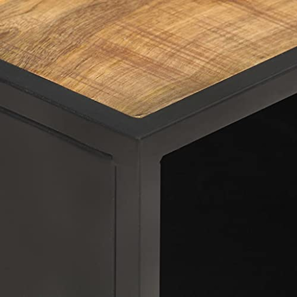 QJBSAVVA Coffee Table 35.4"x19.7"x13.8" Rough Mango Wood and Natural Cane,Entrance Table Tray Tables Center Table Low Table Suitable for Meeting Rooms, Reception Rooms, Offices