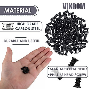 50Pcs Computer Case Fan Screws M5x10mm PC Fan Mounting Screws - CPU Radiator Fan Screws Case Cooling Cooler PC Fan Mount Screws - Black Self Tapping Screws