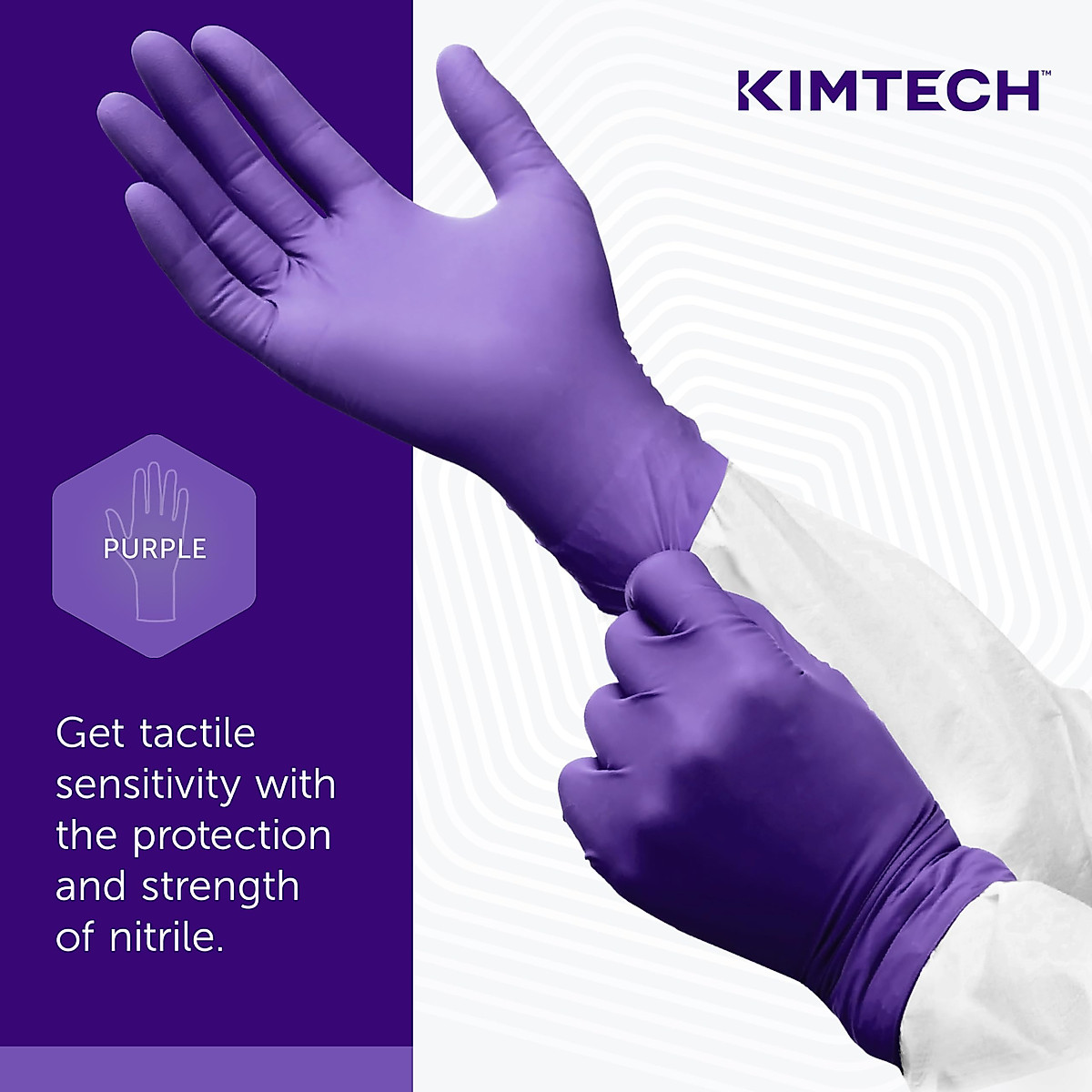 Kimberly-Clark® Safeskin Purple Nitrile Exam Gloves, Large, Purple, Box Of 100