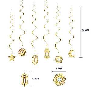 Ramadan Mubarak Party Decoration Supplies Eid Mubarak Banner Eid Mubarak Latex Balloons and Eid prety hanging decoration