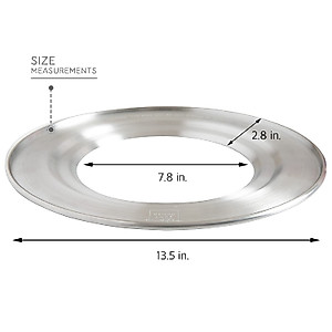 Maison Lune New Coated Steaming Ring - Cooking Adapter for 8-13 Inch Bamboo Steamer, Round Brush Included