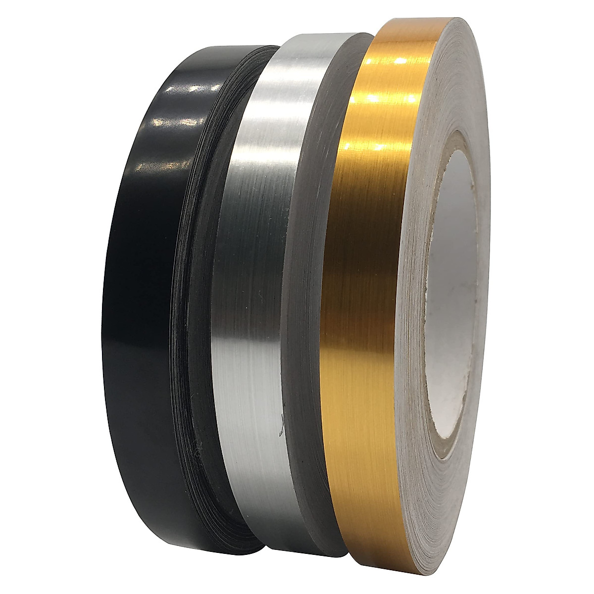 Leimonri Gold Tape, 2pcs gold accent wall tape. Gold Mylar Tape1cm*50m,Vivid Finish-Decals, tape strips Can Be Used for Wall,Floor,Furniture cabinet,Bring You a happy day!