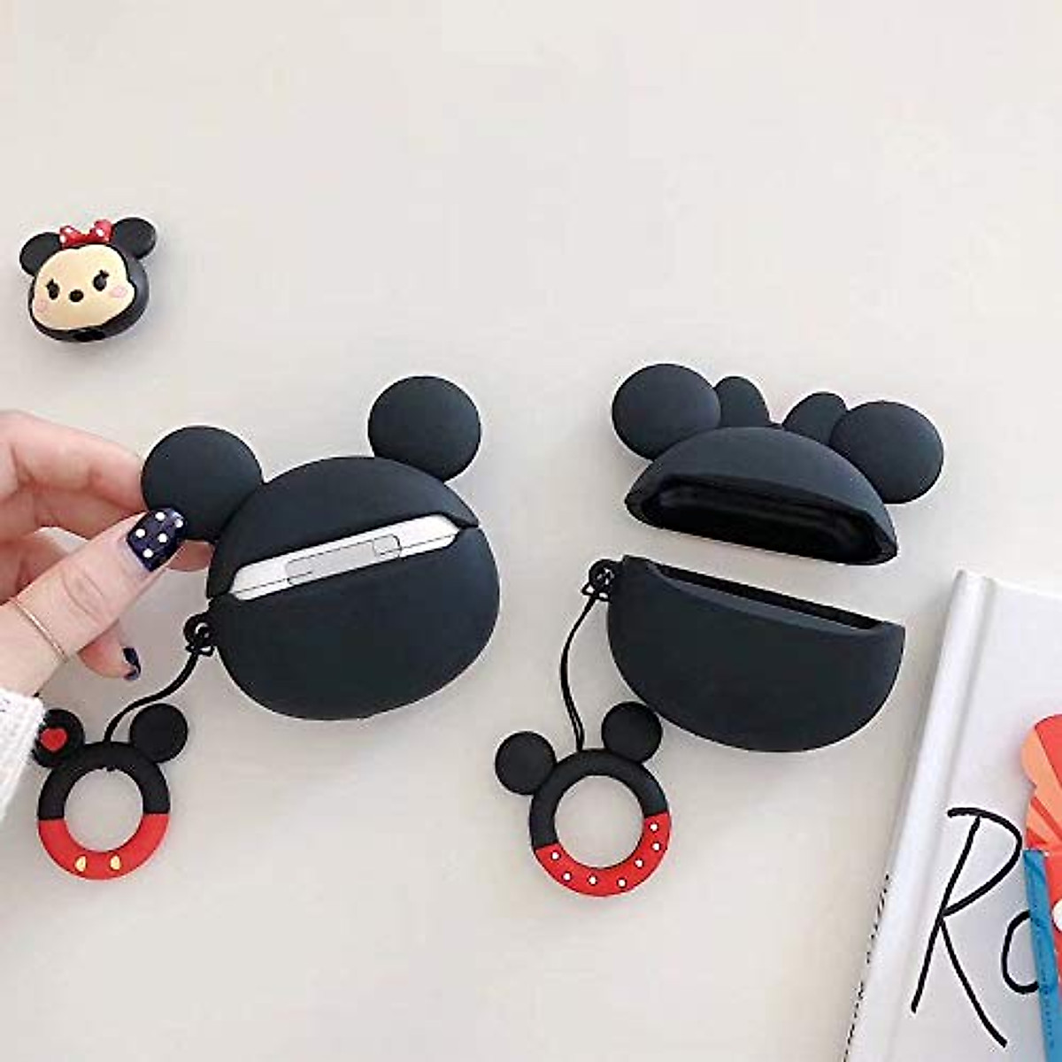 Cocomii 3D AirPods Pro Case - 3D Cartoon - Slim - Lightweight - Matte - Keychain Ring 3D Cartoon Characters Cartoon - Luxury Headphone Case Cover Compatible with Apple AirPods Pro (Minnie Cute)