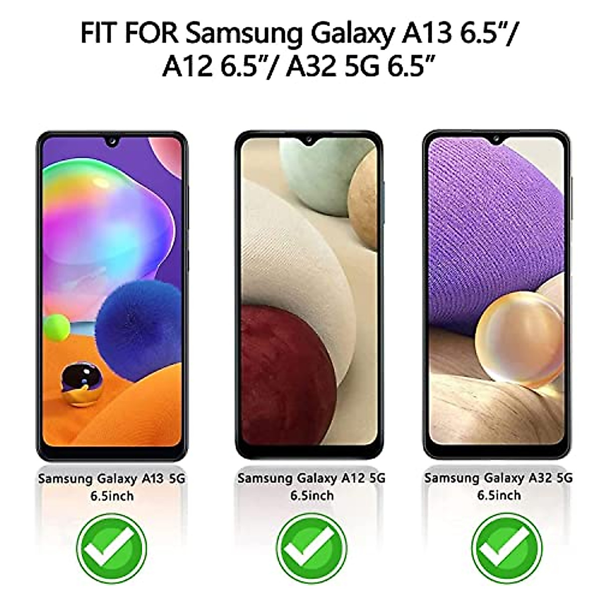 YWXTW Privacy Screen Protector for Samsung Galaxy A12/A13/A13 LTE/A32 5G/A03S/A02S, Upgraded Anti Spy Anti Peeping Tempered Glass Screen Protector Compatible with Galaxy A12/A13/A32 5G/A03S/A02S, 2-Pack (Black)