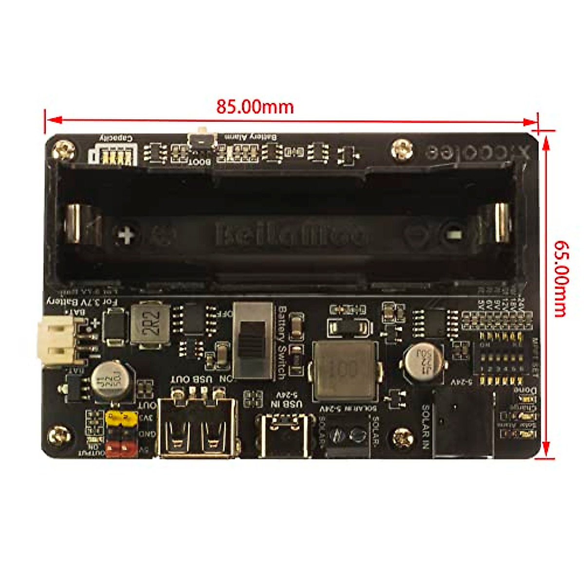 xicoolee Solar Energy/Power Manager Module, Solar Power for 5V-24V Solar Panel, Supports Solar Panel or USB Port Battery Charging