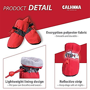 CALHNNA Dog Shoes Puppy Paw Protectors Dog Shoes for Hot Pavement Dog Boots with Anti Slip Socks Cat Dog Booties for Small Medium Dogs Pink 3 Red 7
