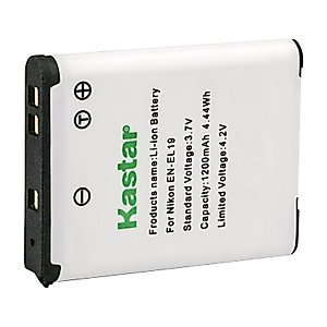 Kastar EN-EL19 Battery for Nikon CoolPix S4100 S4150 S4200 S4300 S4400 S5200 S5300 S6400 S6500 S6600 S6700 S6800 S6900 S7000 S100 S2500 S2550 S2600 S2700 S2750 S2800 S3100 S3200 S3300 Digital Camera