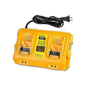 COOMYXIN DCB102 20V MAX Battery Charger Replacement for Dewalt Battery Charger, 2 Port Charger Compatible with Dewalt 12V-20V Batteries
