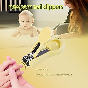 ZELINYE Baby Grooming Kit, 8 in 1 Baby Hair Brush/Nail Clipper/Nose Cleaner/Finger Toothbrush/Nail Scissors/Manicure Kit for Baby Care Keep Healthy and Clean(Yellow)