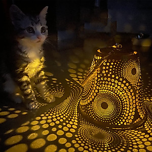 UPCLOUD Solar Lantern Lights Outdoor, Solar Lanterns Outdoor Waterproof Patio Decor Hanging Lanterns for Garden, Courtyard, Table Pathway Party Yard Decorations (Dot)