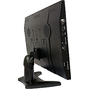 Tyler 14” Portable TV LCD Monitor 1080P Rechargeable Lithium Battery Operated, 2 Antenna, HDMI, USB, RCA, FM Radio, Digital Tuner, AV Inputs, AC/DC, TV Stand and Remote Control for Kids Car Travel