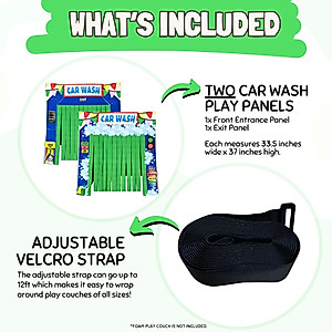 Couch Swag Play Panel for Childrens Foam Sofa Kids Couch (Car Wash)