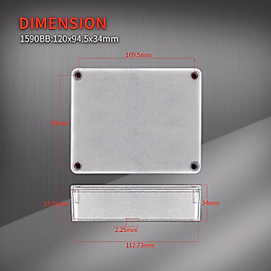 DaierTek 3pcs 1590BB Aluminum Metal Stomp Box Case Guitar Pedal Enclosure Effect Enclosure Stomp Box Unpainted 120x94.5x34MM