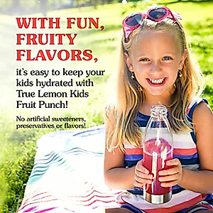 TRUE LEMON Fruit Punch Packets - Low Sugar, No Preservatives Kids Hydration Drink Mix
