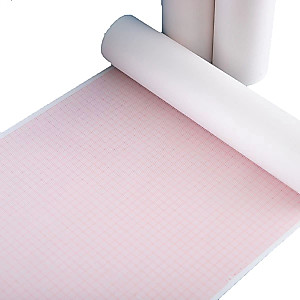 5 Rolls EKG Paper Fit for Welch Allyn/for Mortara ELI 230, Fit for Contec 1200G and E12, Fit for Fukuda FX-8322, FX-8400, FCP-231, FCP4101, Each roll size 210 mm x 20 meters ECG Paper with Red Grid
