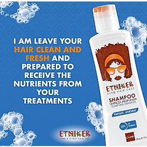 ETNIKER Deep-Cleansing Clarifying Shampoo | Afro-textured, Curly & Wavy hair | Remove Build-Up & Restore Shine | Free from Salt and Parabens | by L’mar | Size: 8.4 fl oz (250 mL)