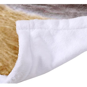 Zevrez Golden Retriever Blanket, Cute Golden Retriever Gifts Kids Throw Blanket with Dog on It Soft Flannel Blanket Gift for Golden Retriever Lovers Boys Girls Sofa Bed 48"x60"