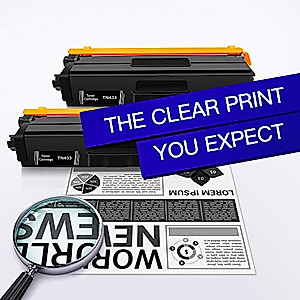 GPC Image Compatible Toner Cartridge Replacement for Brother TN433 TN 433 to use with HL-L8360CDW MFC-L8900CDW HL-L8360CDWT HL-L8260CDW MFCL8610CDW MFCL9570CDW Color Laser All-in-One Printer (2 Black)