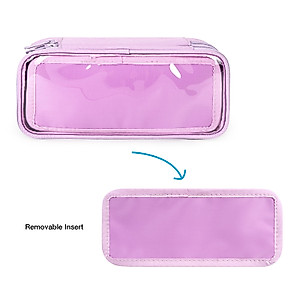 STEAMEDBUN Pencil Pouch for Teen Girls and Adult, Cute Aesthetic Pencil Case for School Office,Pencil Bag Ita Bag with Insert