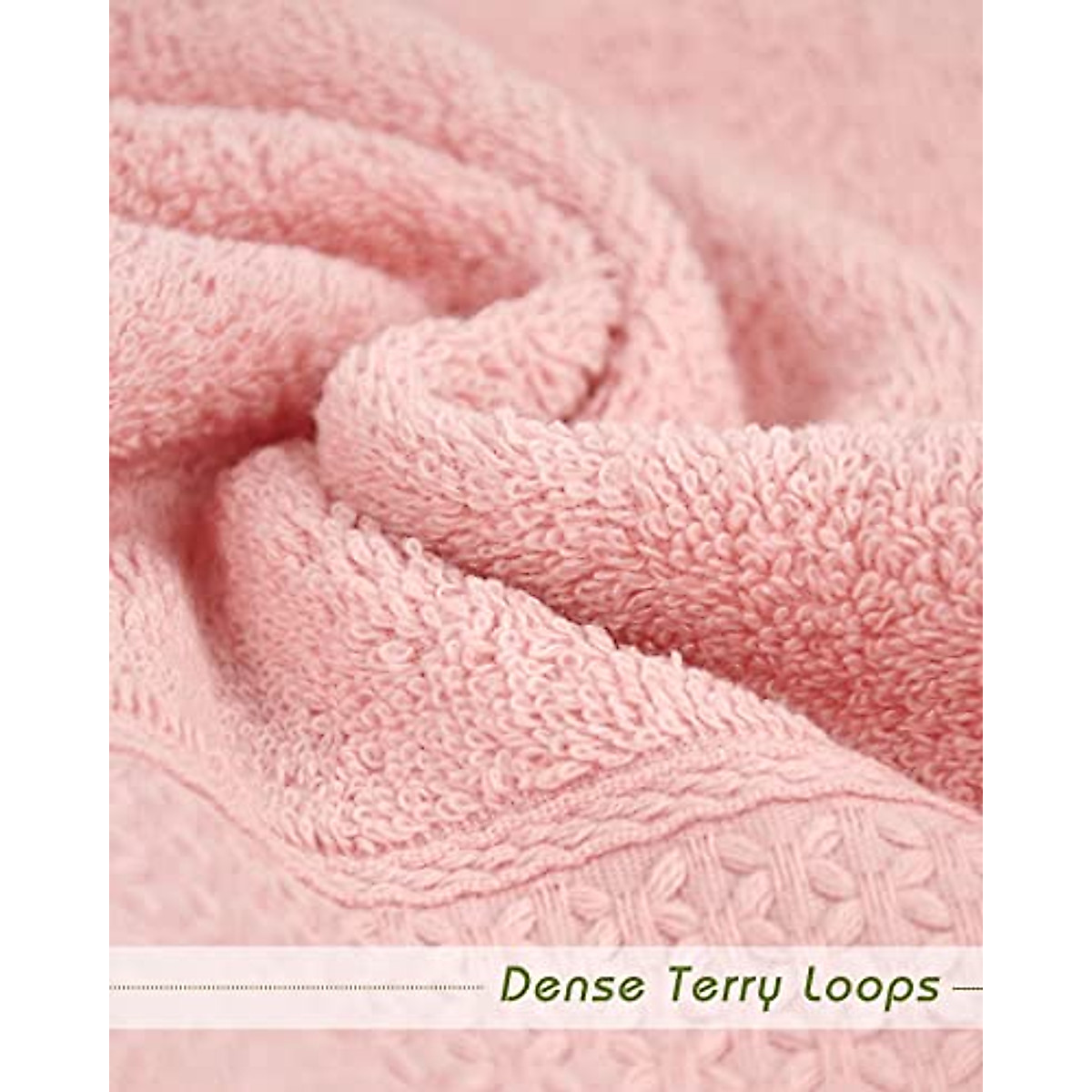 Cleanbear Pure Cotton Wash Cloths Face Cloths, 6 Colors per Set, 13 x 13 Inches (Light Blue, Jade Green, Light Green, Grey, Light Grey, Pink)