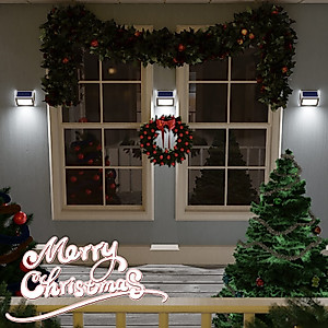 JSOT Outdoor Fence Lights,12 Pack Solar Powered Deck Lights Waterproof Stairs Light Stainless Steel Security Wall Lamps for Step Walkway Patio Garden Pathway - Cool White