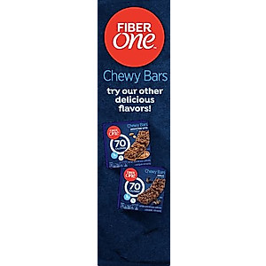 Fiber One 70 Calorie Chewy Snack Bars, Chocolate Caramel and Pretzel, 5 ct