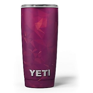 Design Skinz Dark Pink Geometric V3 - Skin Decal Vinyl Wrap Kit Compatible with The Yeti Rambler Cooler Tumbler Cups