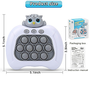 Fast Push Game, Upgraded Pop Fidget Light Up Bubble Handheld Game Toys, Electronic Quick Push Game Fidget Sensory Toys for Autistic Children, Great Birthday for Boys Girls & Teens