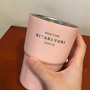 12 oz Stainless Steel Vacuum Insulated Tumbler, Travel Coffee Mug Spill Proof with Lid, Portable Thermal Mug for Keep Hot/Ice Coffee,Tea and Beer (Pink)