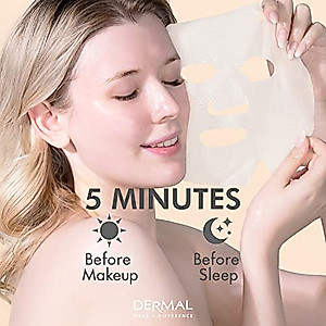 DERMAL 32 Combo A+B Set Pack Collagen Essence Full Face Facial Mask Sheet - The Ultimate Supreme Collection for Every Skin Condition Day to Day Skin Concerns