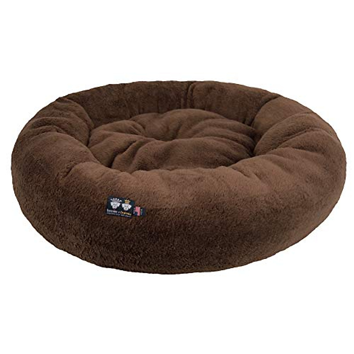 Bessie and Barnie Snuggle Dog Bed - Extra Plush Fabric Dog Bean Bag Bed - Reversible Circle Dog Bed - Machine Washable Donut Dog Bed - Calming Dog Bed - Multiple Sizes & Colors Available