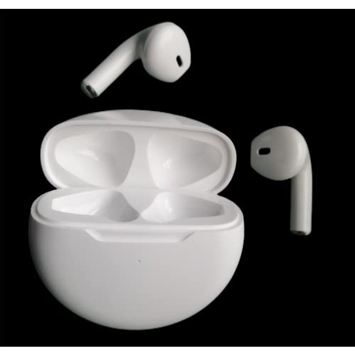 Earbuds, Bluetooth in-Ear Headphones, Immersive Bass Sound, Earphones with Mini Charging Case, Mic, Waterproof for Sport, Work, Travel. Compatible with iPhone/Android/Samsung/PC (White)