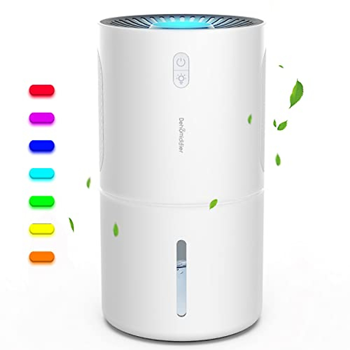 Dehumidifiers, AIUSEVO 27oz Dehumidifier, Small Dehumidifiers for Home Ultra Quiet with Colorful LED Light, 2 Speeds, Auto-Off, Safe Dehumidifier for Bedroom Bathroom Closet RV (280 sq ft) White