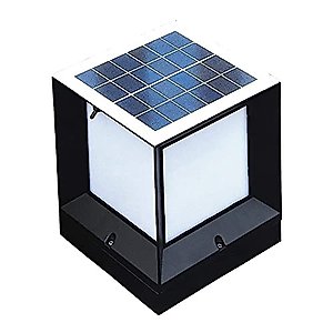 KLFJFD Solar Lights Outdoor,LED Solar Pillar Lamp Modern Simple Metal Aluminum Outdoor Post Light,Villa Park Home Garden Decoration