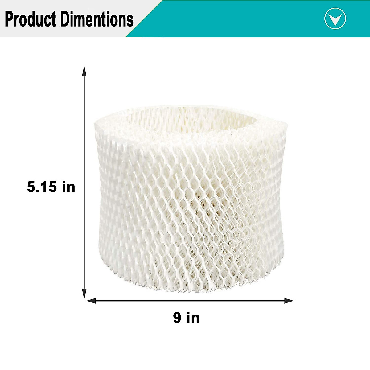 Lemige 6 Pack HAC-504 Humidifier Filters for Honeywell Humidifier HAC-504, HAC-504AW, HAC504V1, HCM350, HCM-350W, HCM-300T, HCM-315T, HCM-600, HCM-710, Replacement Filter A,