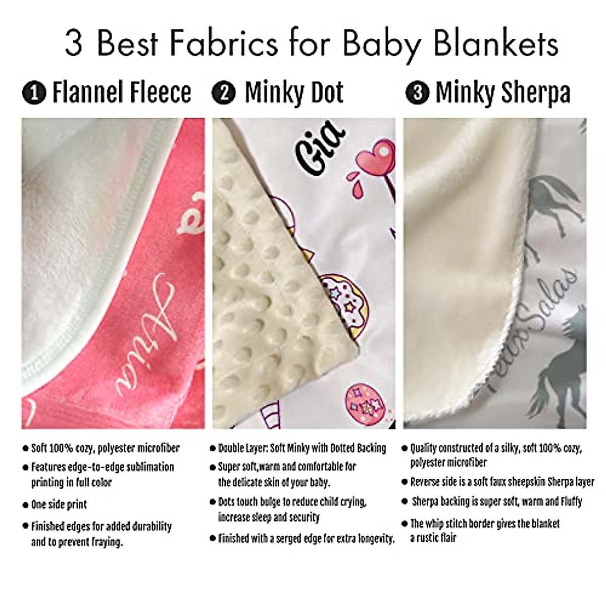 Ussunarts Personalized Baby Name Blanket - Custom Blankets with Name for Boys - Cow Print Blanket – Monogram Baby Name Blanket - Cow Nursery Decor - Cow Kids Bedding, Minky Black/Brown