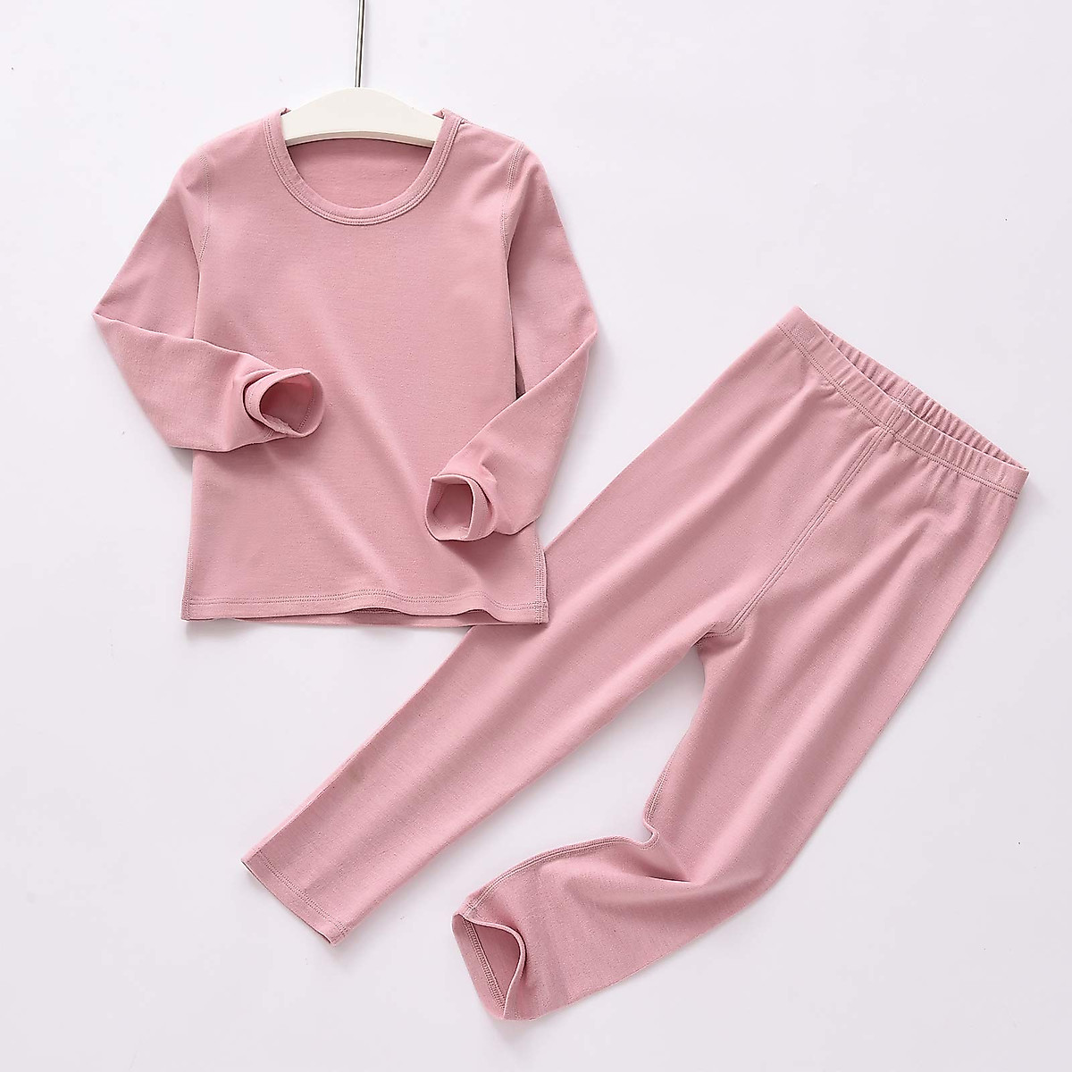 Girls Underwear Kids Thermal Underwears Toddler Winter Base Layer Long Johns Sets for Boys Dark Pink Large (100) /3T-4T