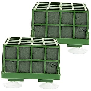 Abaodam 2 Pcs Flower Sucker Wedding Car Decoration Floral Foam Grande Cage Floral Foam Sausage Wreath Suction Cups Foam Blocks for Crafts Decorative Suckers Plastic Fresh Sticker