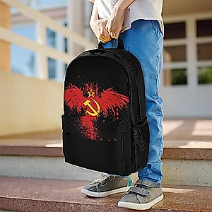 Russia Hammer Flags Hook USSR Sickle Laptop Backpack for Men Women Shoulder Bag Business Work Bag Travel Casual Daypacks