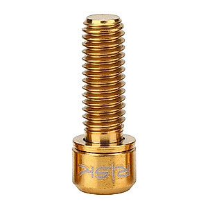 Titanium Bolts M6X18Mm 4Pcs Mountain ycle Bike Disc Brake Clamp Bolt Fixed Screw with Gasket (M6X18 Gold) Brake Mount Bolts MTB Bike Caliper Bolts